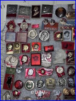 Lot of 100 Vintage Soviet USSR Lenin Pins Badges Original Cold War Era ...
