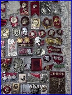 Lot of 100 Vintage Soviet USSR Lenin Pins Badges Original Cold War Era ...